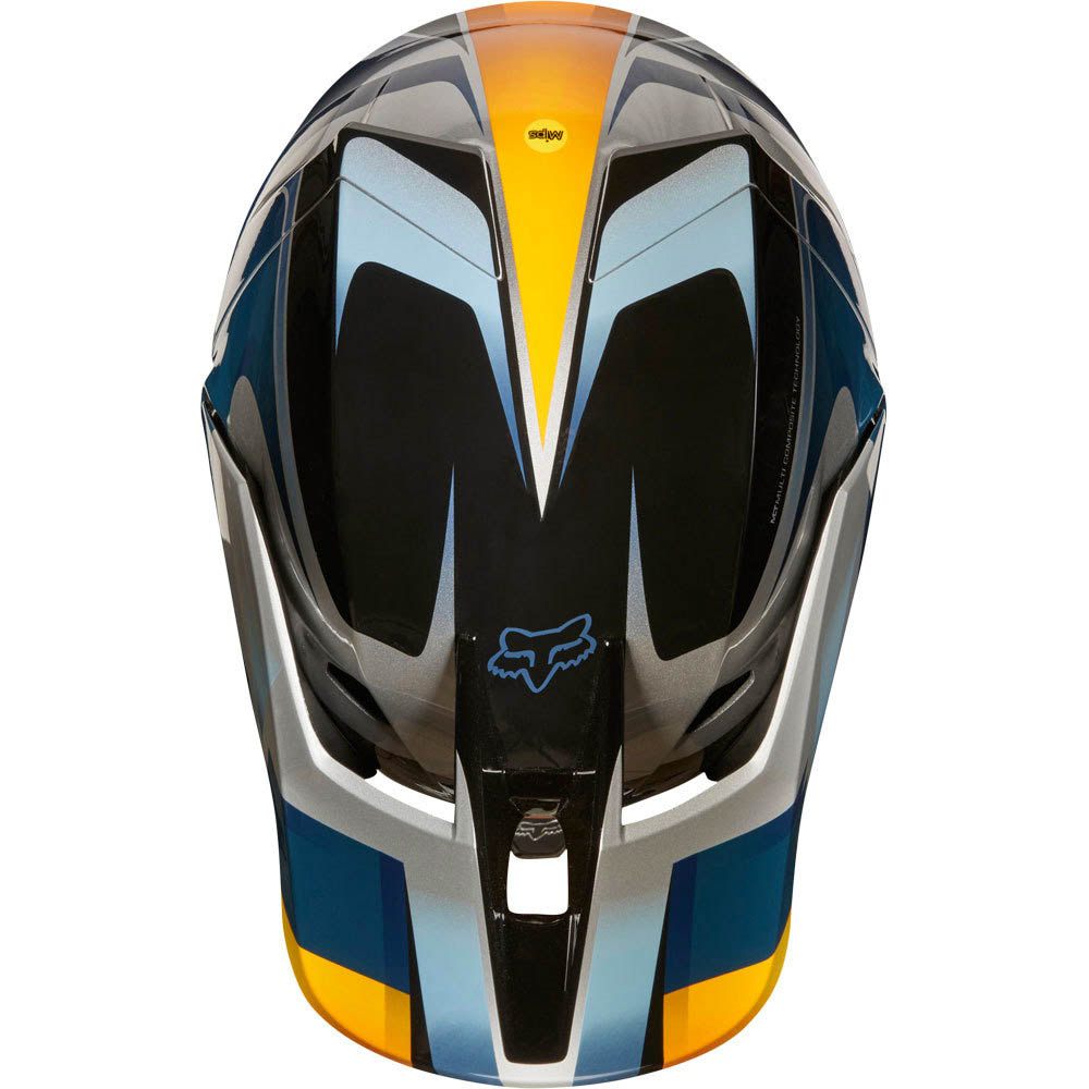 Мотошлем FOX V3 Motif Blue/Silver - Edos - Мотоэкипировка и ...